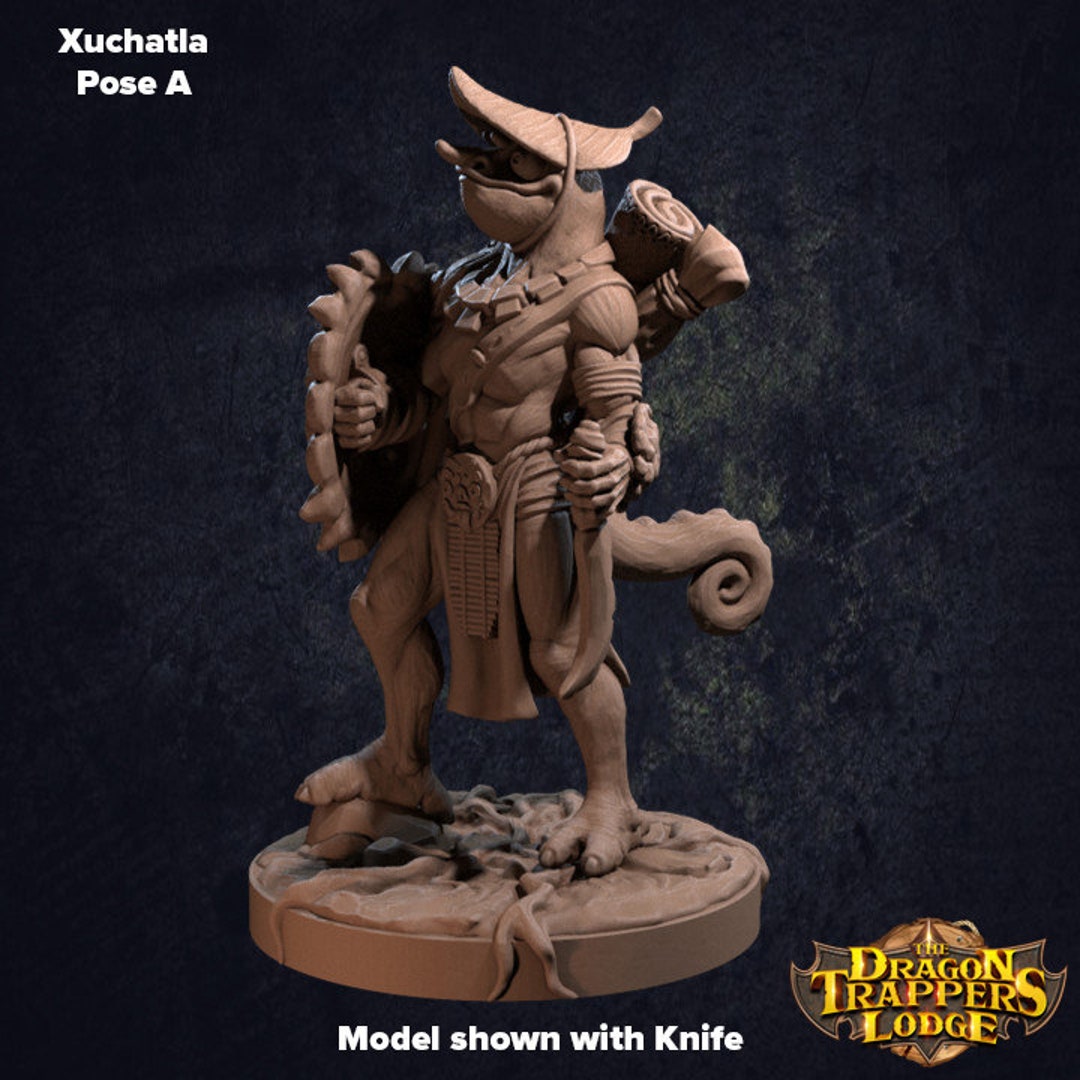 Lizardfolk Xuchatla - Dragon Trappers Lodge D&D RPG Miniatures ...