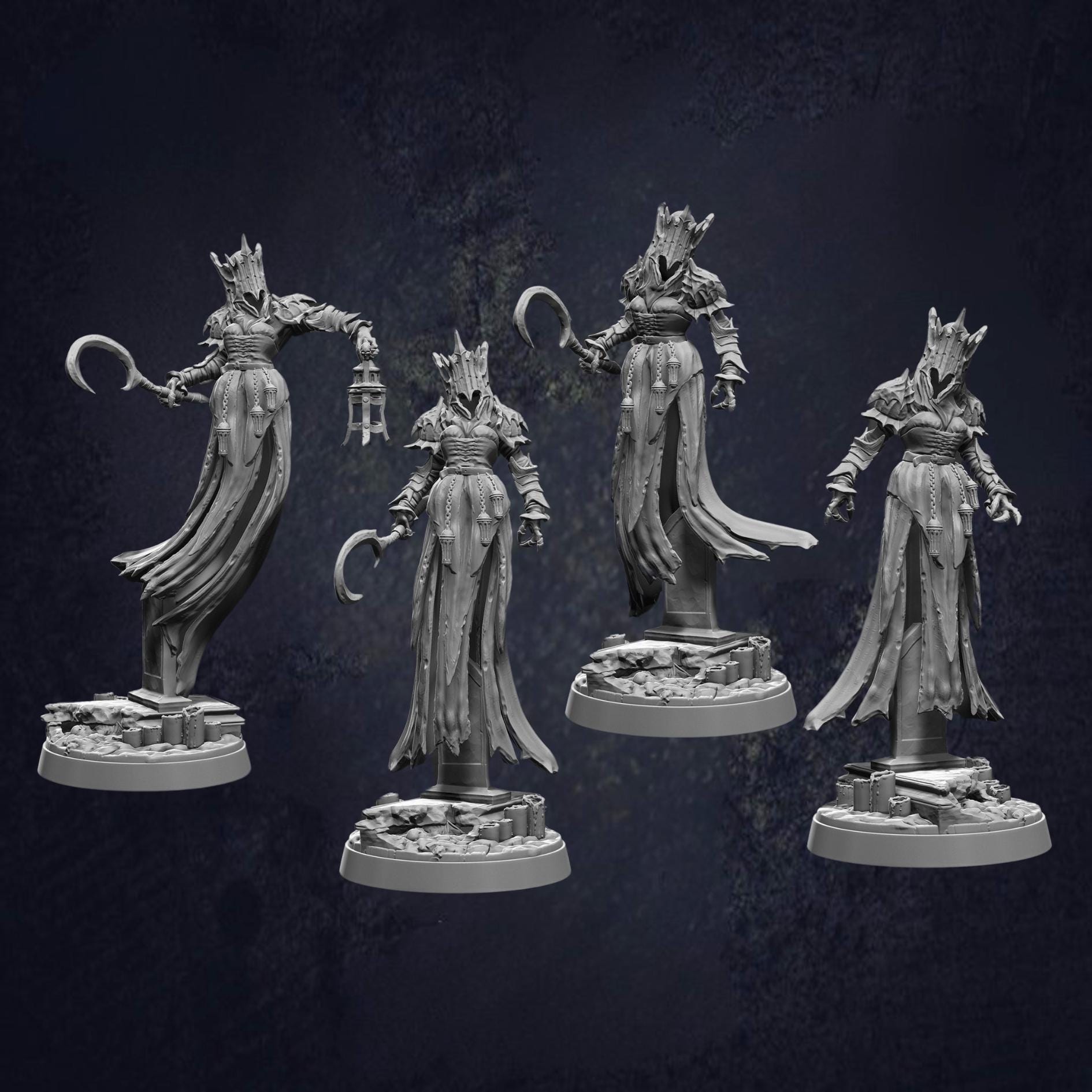 Mournful Hag Female Wraith Grimdark Mini - D&D RPG Miniature Monolith ...