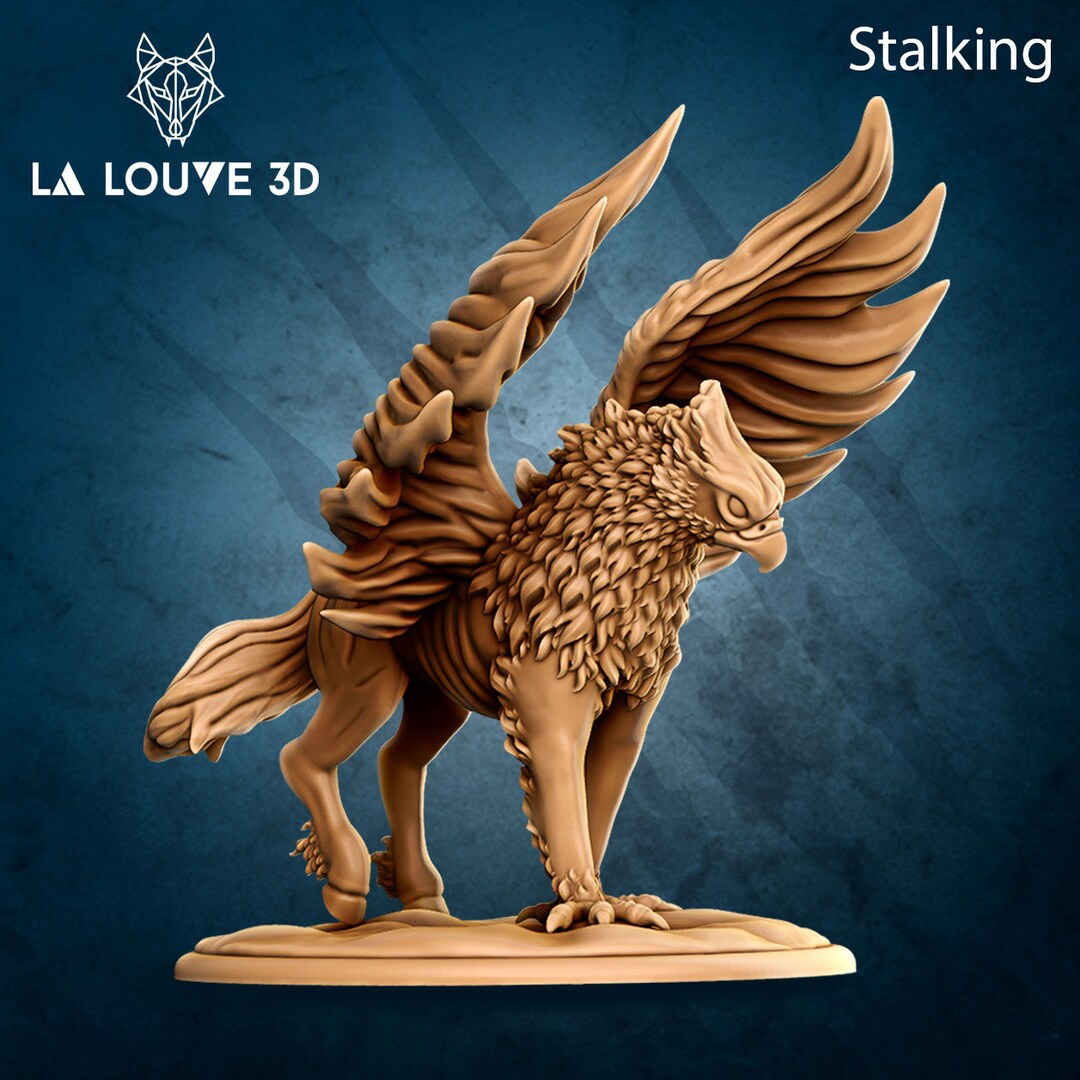 Hippogriff D&D RPG Miniature - La Louve 3D Dangerous Monsters (dungeons ...