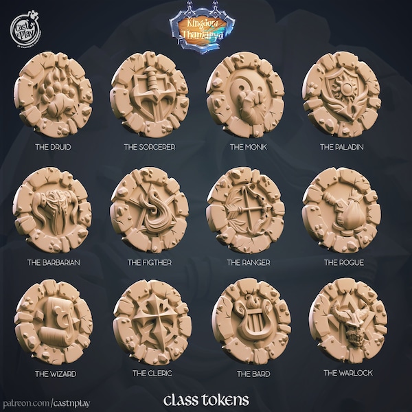 Tokens Dungeons and Dragons Class - Etsy