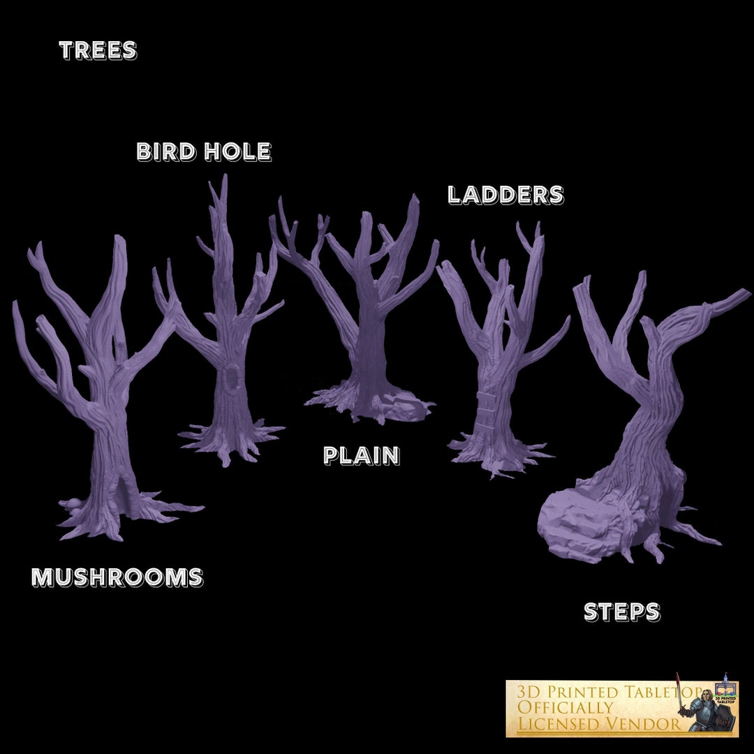 Tree Trunks RPG Terrain Dnd Miniature dungeons and Dragons, Pathfinder ...