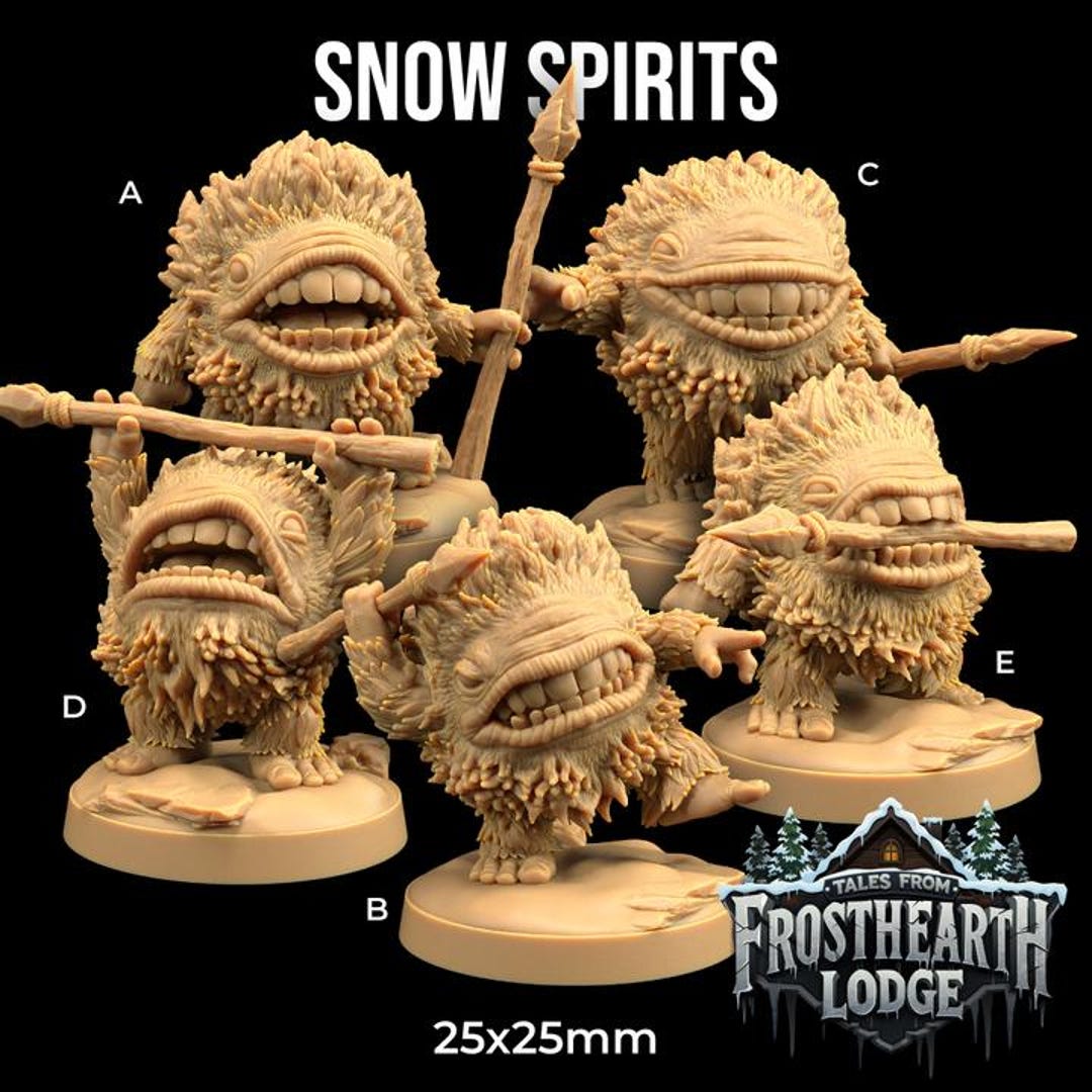 Ice Spirits Dragon Trappers Lodge Dnd RPG Miniatures the Scorching ...