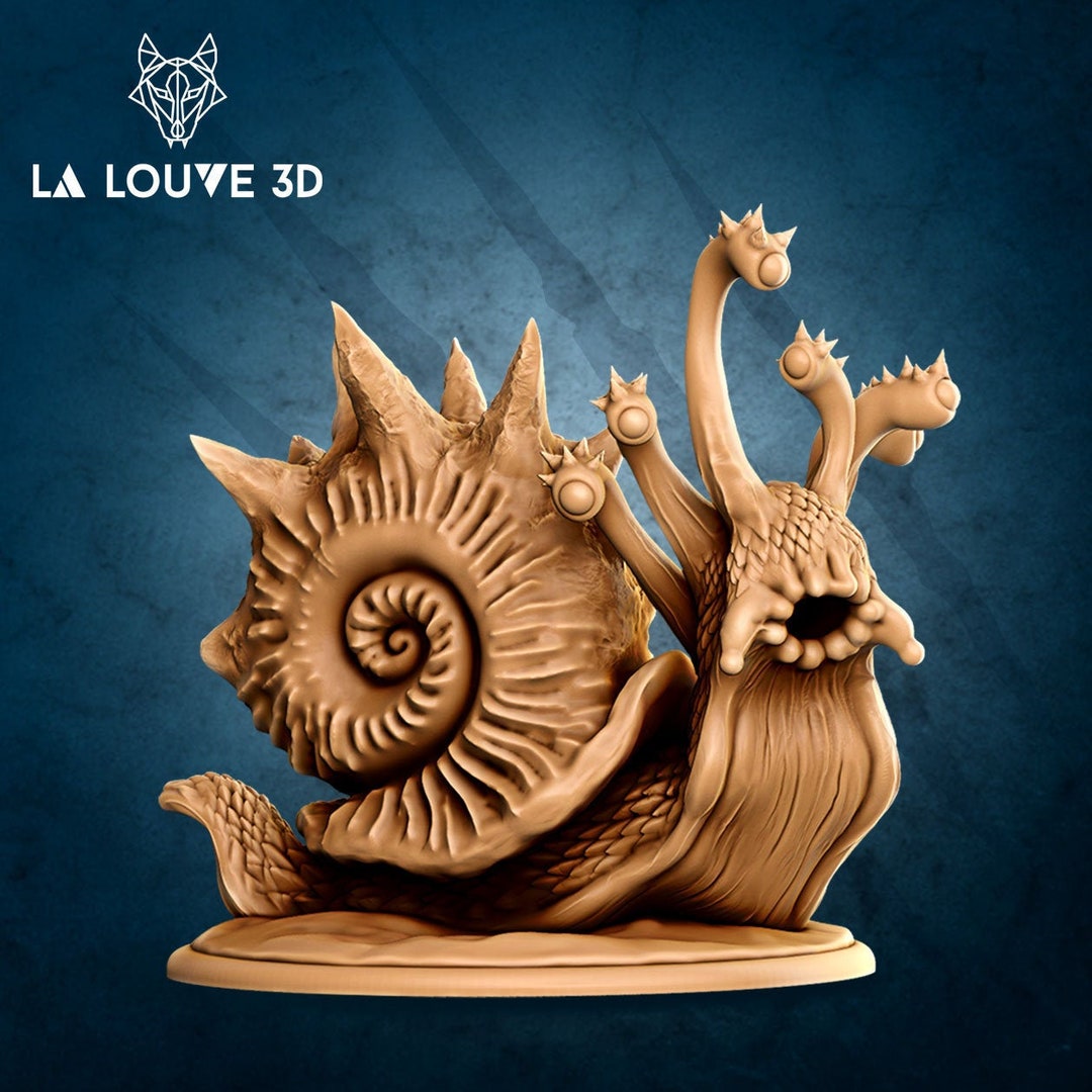 Poisonous Snail D&D RPG Miniature - La Louve 3D Dangerous Monsters ...