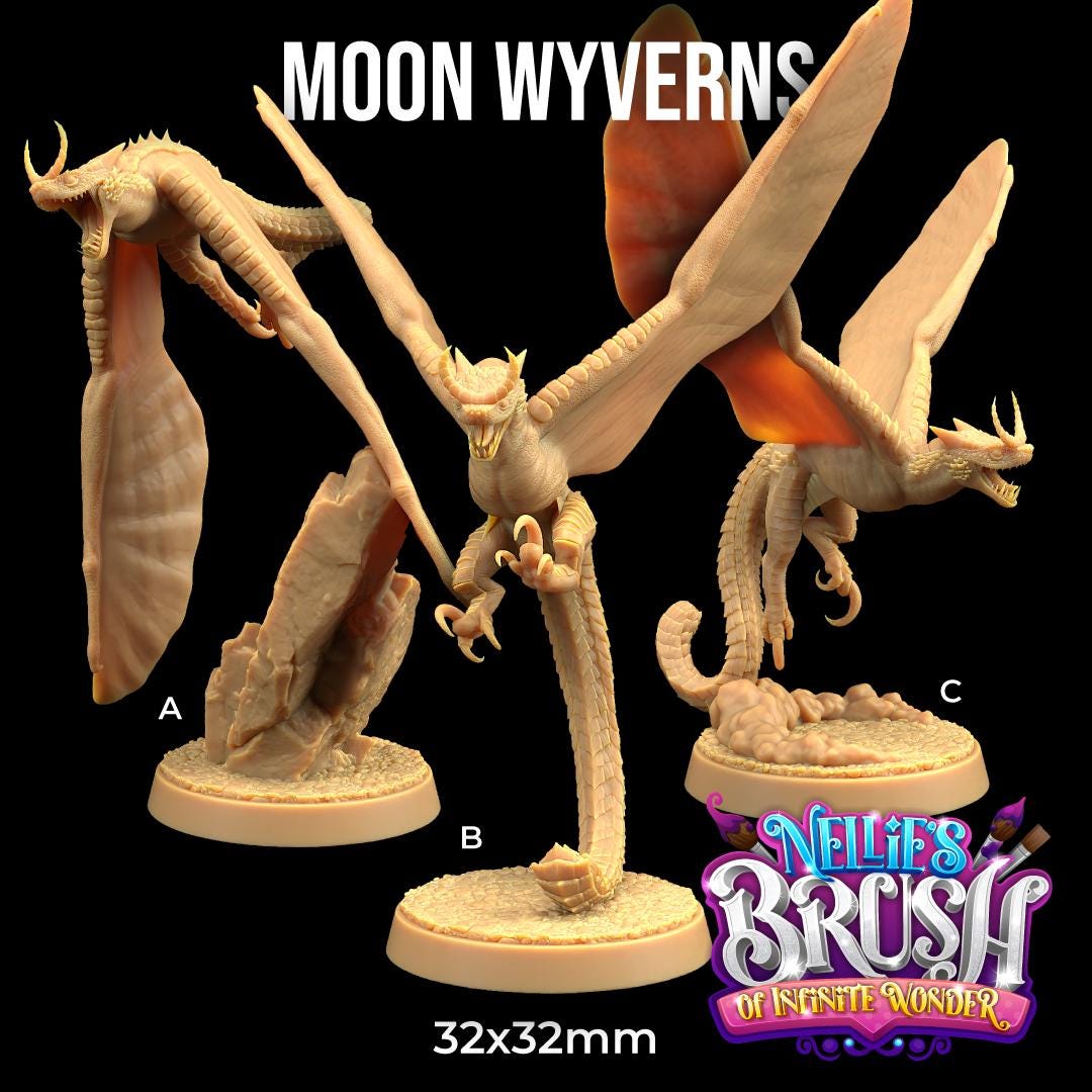 Moon Wyverns D&D RPG Miniature Dragon Trappers Lodge (dungeons and ...