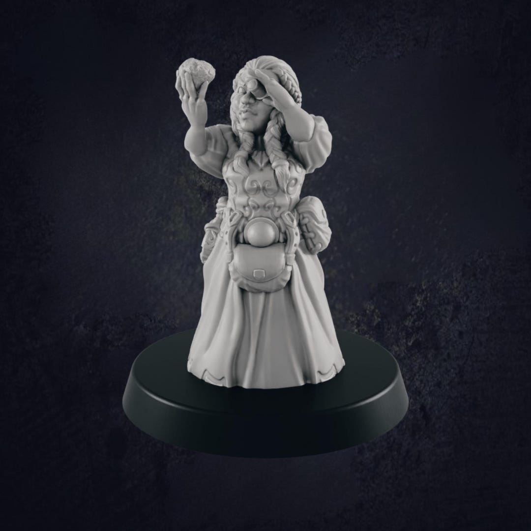 Dwarf Female Shop Keeper D&D RPG Miniature Ec3d/hero's Hoard (dungeons ...