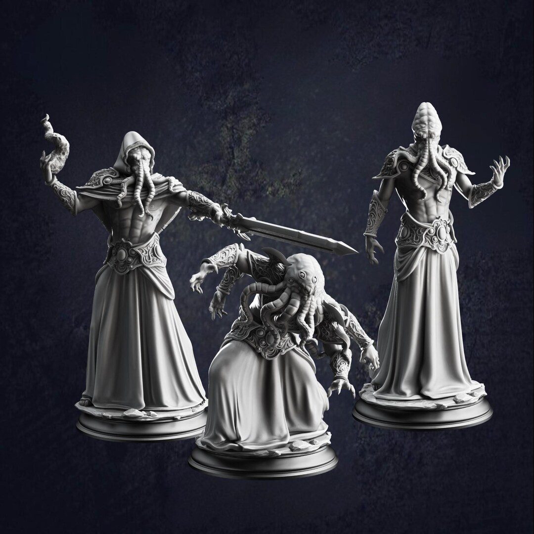 Ascended Mind Flayers D&D RPG Miniature DM Stash (dungeons and Dragons ...