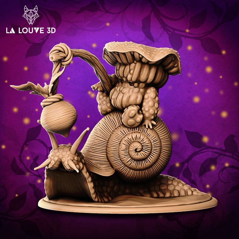 Russula Trainer Myconid With Snail Dnd RPG Miniature La Louve 3D ...