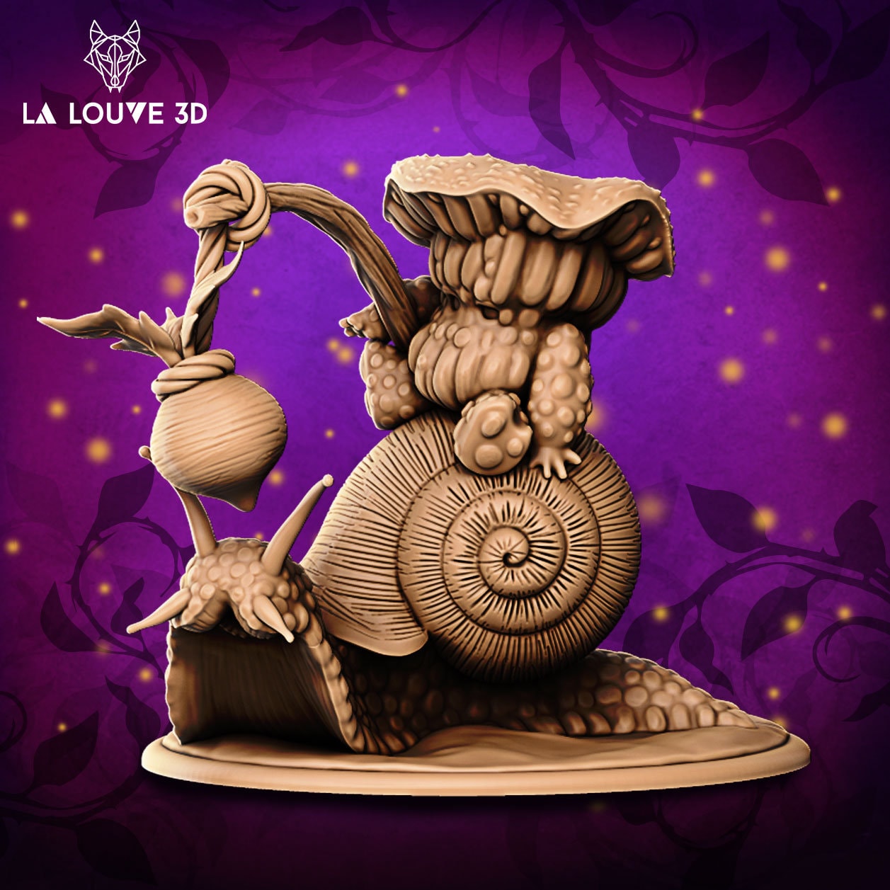 Russula Trainer Myconid With Snail Dnd RPG Miniature La Louve 3D ...
