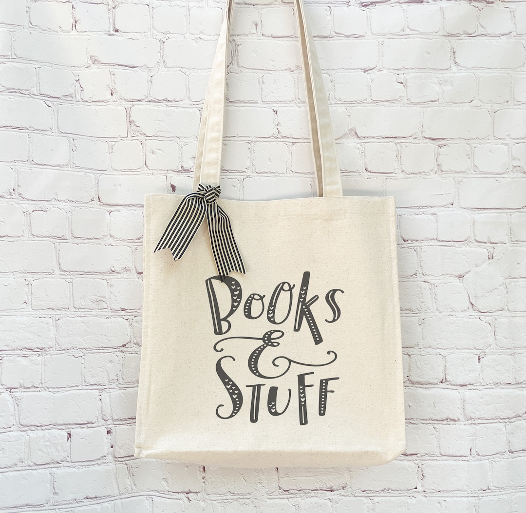 Cute Canvas Tote Bag Literary Tote Bag Gift for Her Gift for Book ...