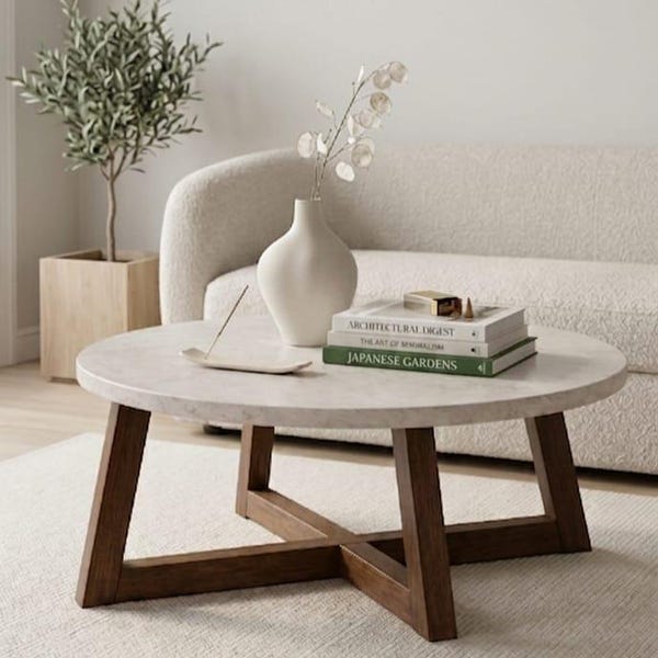 Ash Round Coffee Table - Etsy UK
