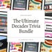Decades Trivia Bundle Instant Download Includes All 7 Decade Themed ...