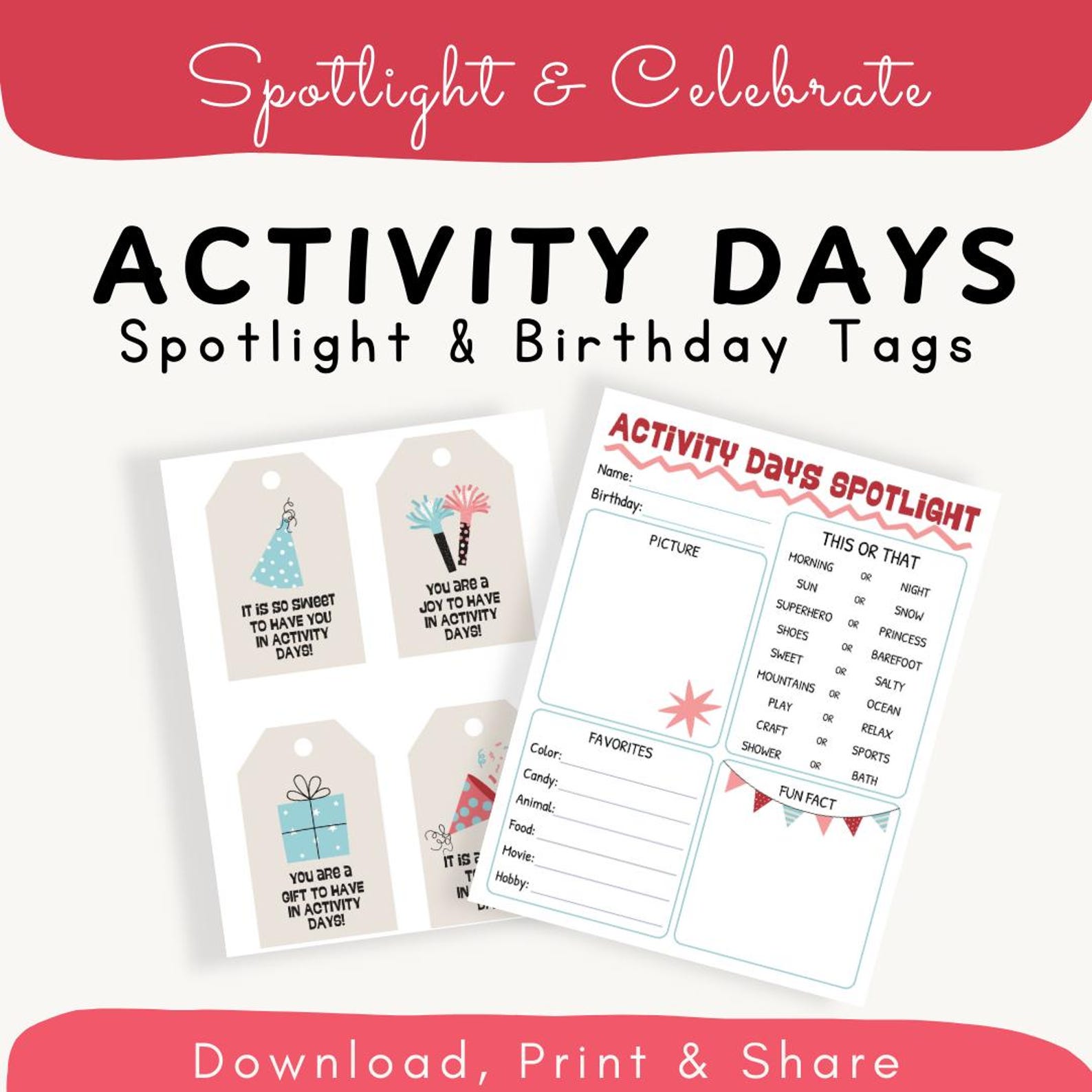 Primary Spotlight, 2026 LDS Valiant Activities, Primary Valiant ...