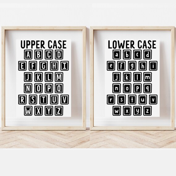 Black Alphabet Printable Simple Alphabet Print Simple - Etsy