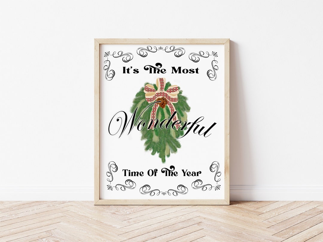 Vintage Christmas Sign, Christmas Song Art, Printable Christmas Wall ...