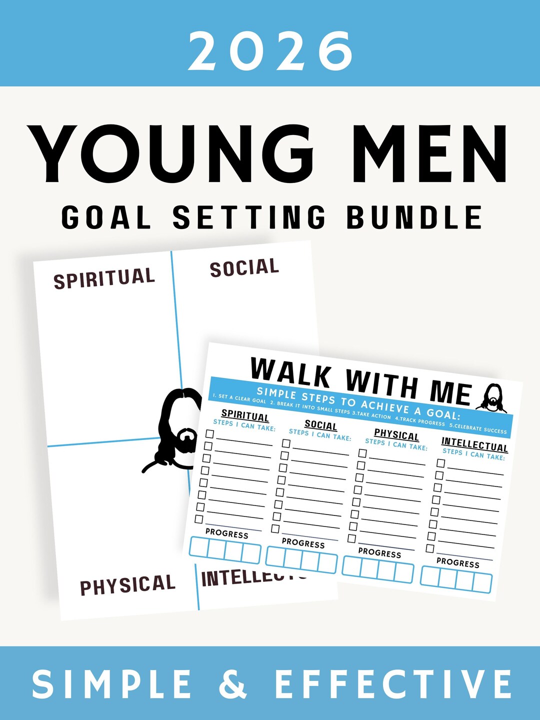 2026 Young Men, LDS Goal Setting, Youth Goals Worksheet, Walk With Me ...