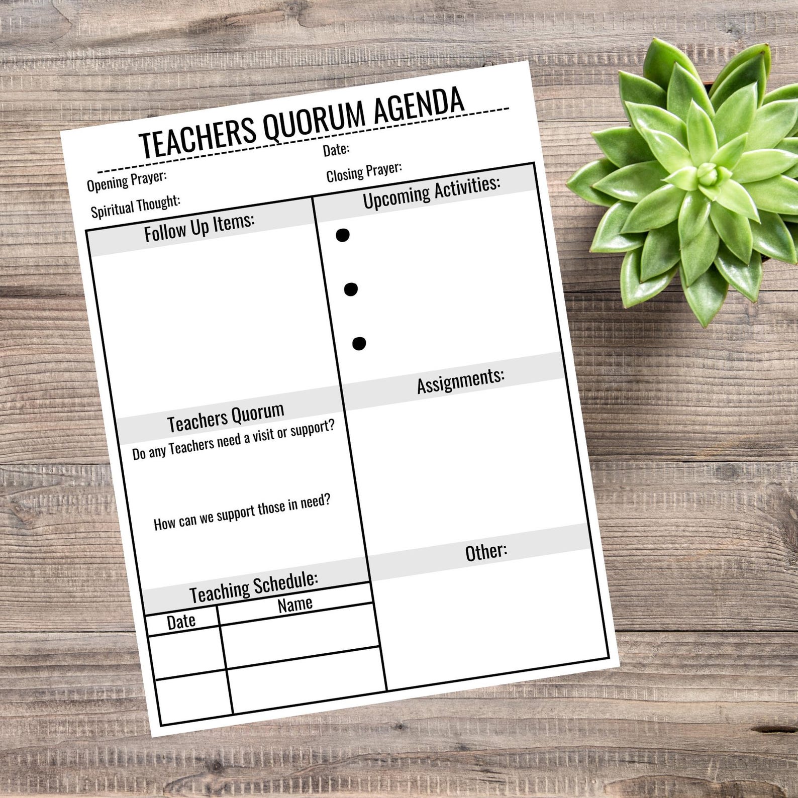 Young Men's Meeting Outline, LDS Young Men's Class Meeting, Teachers ...