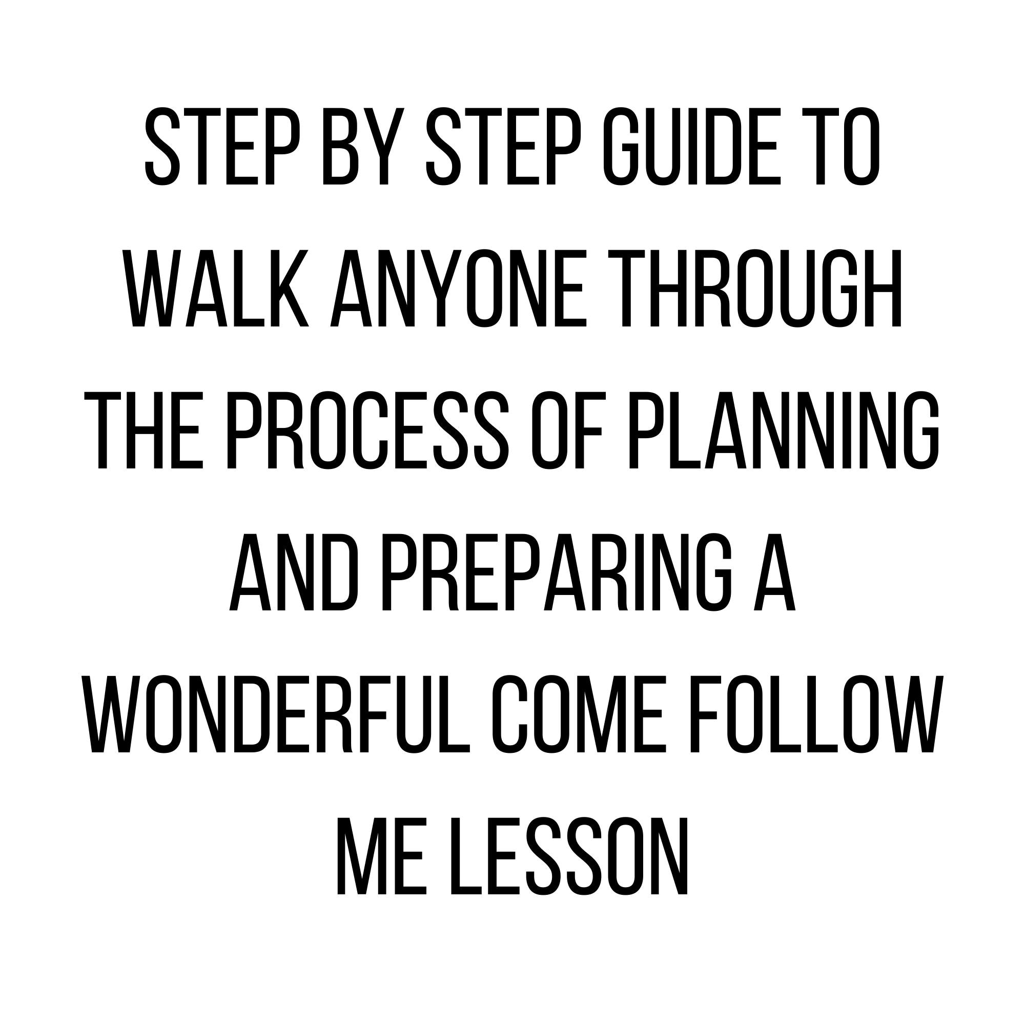 LDS Come, Follow Me Lesson Prep Guide - Digital Download - Etsy