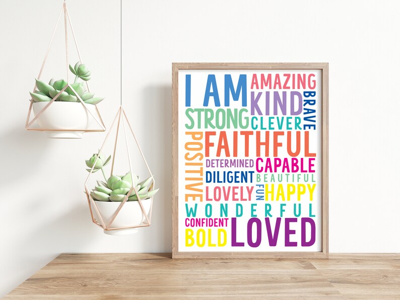 Colorful Affirmation Poster Happy Art Uplifting Quote Print - Etsy