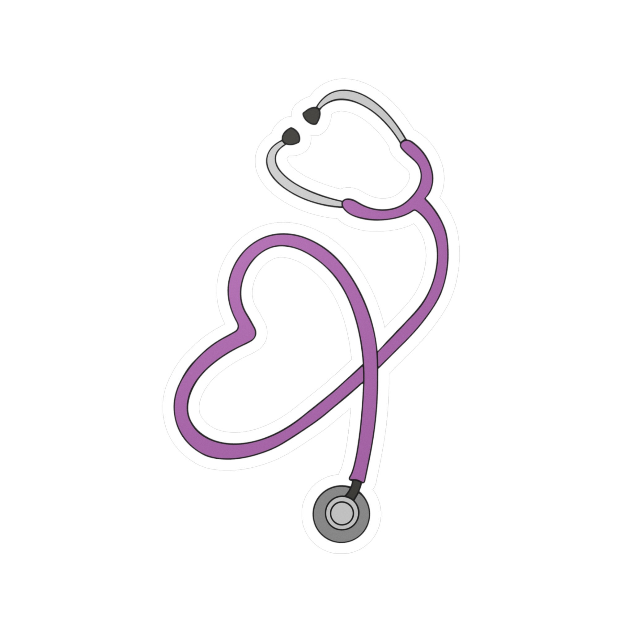 Nurse Stethoscope Sticker Vinyl Decal Stickers Nurse - Etsy