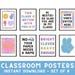 Classroom Posters Bundle, Bulletin Board Set, Trendy Classroom Posters ...