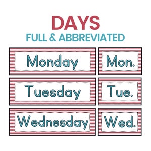 Classroom Calendar Set, Pocket Calendars, Pocket Chart, Calendar Set ...