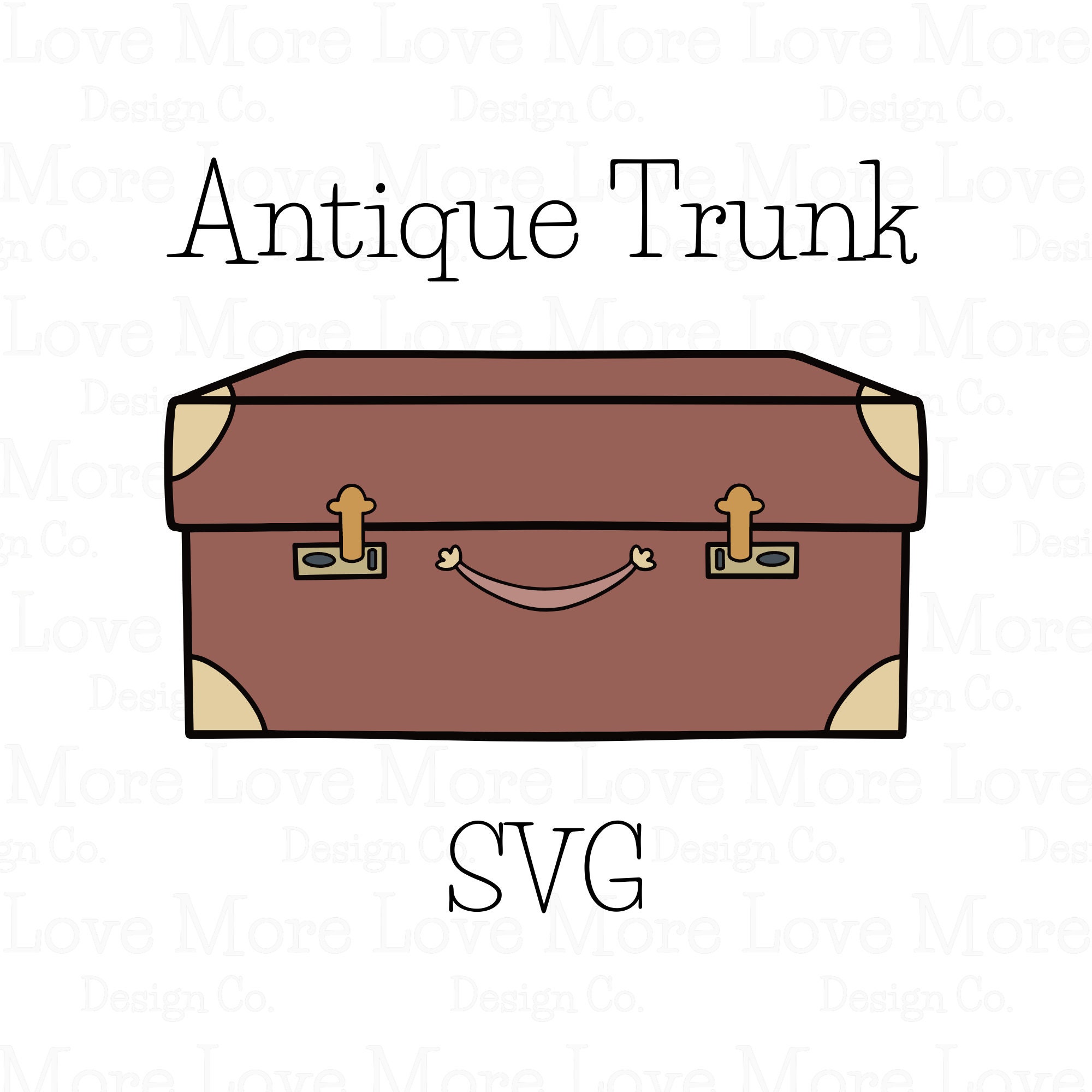 Vintage Trunk SVG, SVG Files for Cricut, Vacation Cutting File ...