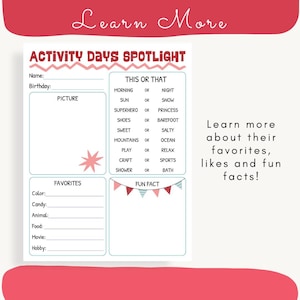 Primary Spotlight, 2026 LDS Valiant Activities, Primary Valiant ...