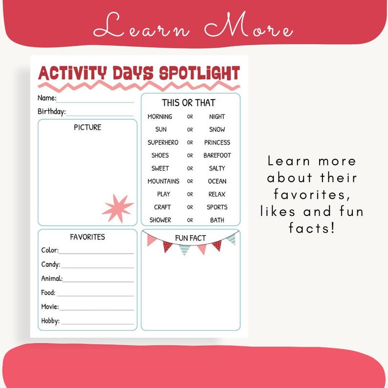 Activity Days Spotlight, 2025 LDS Activity Days, Primary Activity Ideas ...