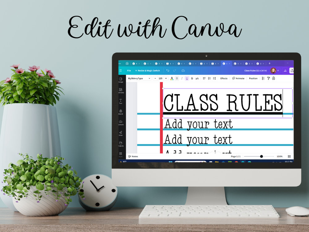 Custom Class Rules Template, Editable Class Rules, Custom Class Rules ...