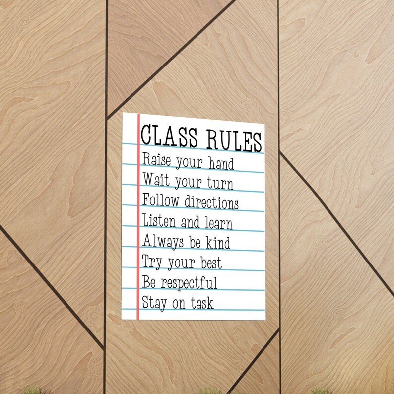 Classroom Rules Poster Class Expectation Teaching Posters - Etsy
