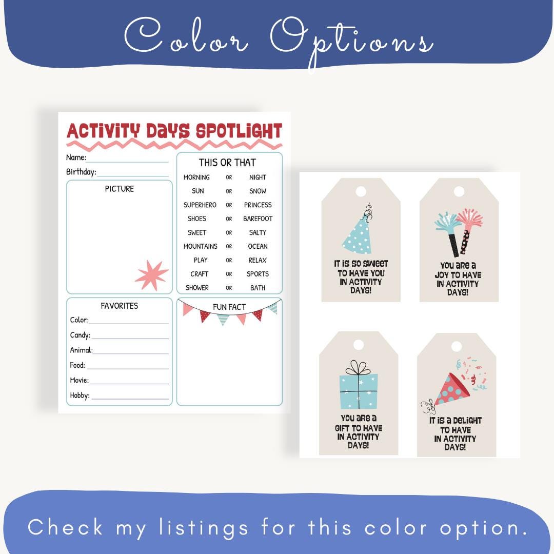 Valiant Activity Ideas, Activity Days Spotlight, 2026 LDS Activity Days ...