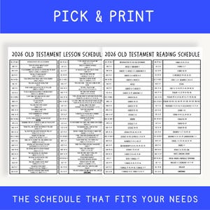 Come Follow Me 2026 Lesson Schedule, LDS Come Follow Me Lessons, CFM ...