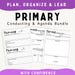 Primary Conducting Outline, Primary Presidency Meeting Agenda and ...