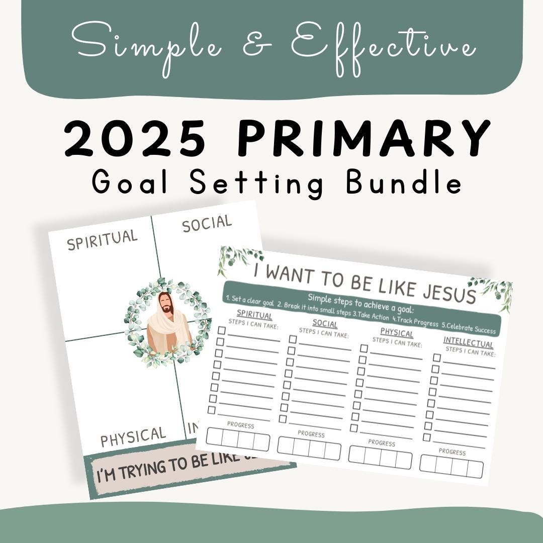 Activity Days Ideas, Primary Goals Worksheet, Children and Youth ...