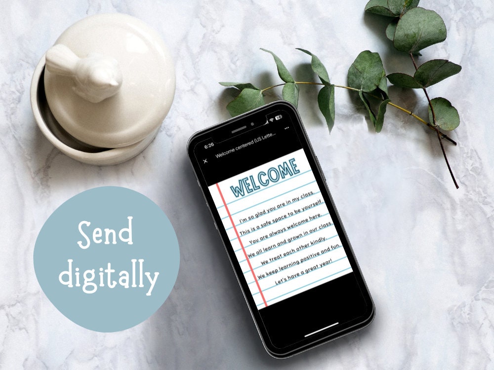 Welcome Letter From Teacher, First Day of School, Printable Welcome to ...