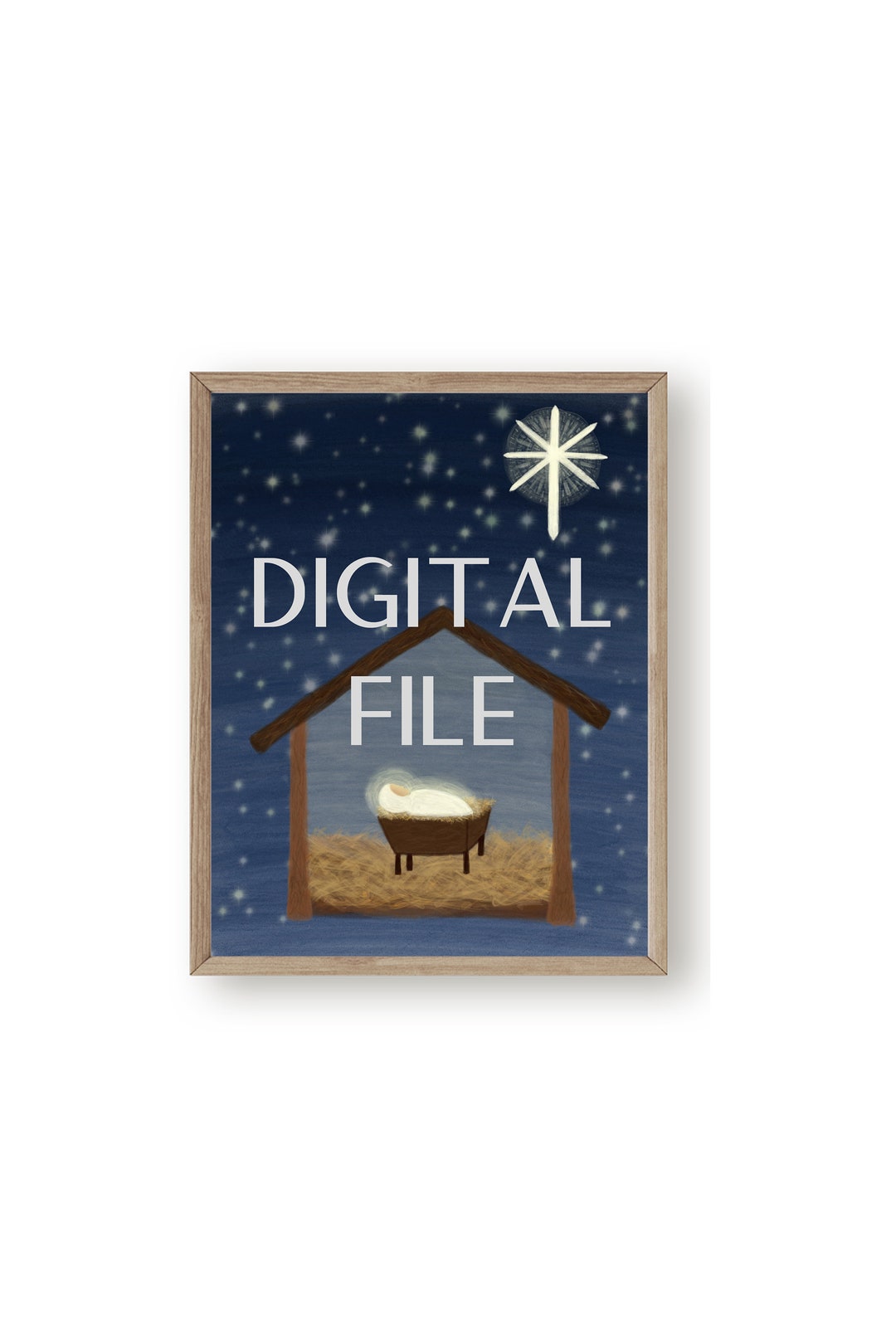Christmas Wall Art, Nativity Wall Art, Christmas Printable, Nativity ...