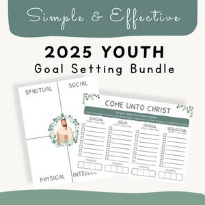 Look Unto Christ Printables, 2025 LDS Goal Setting, Youth Goals ...