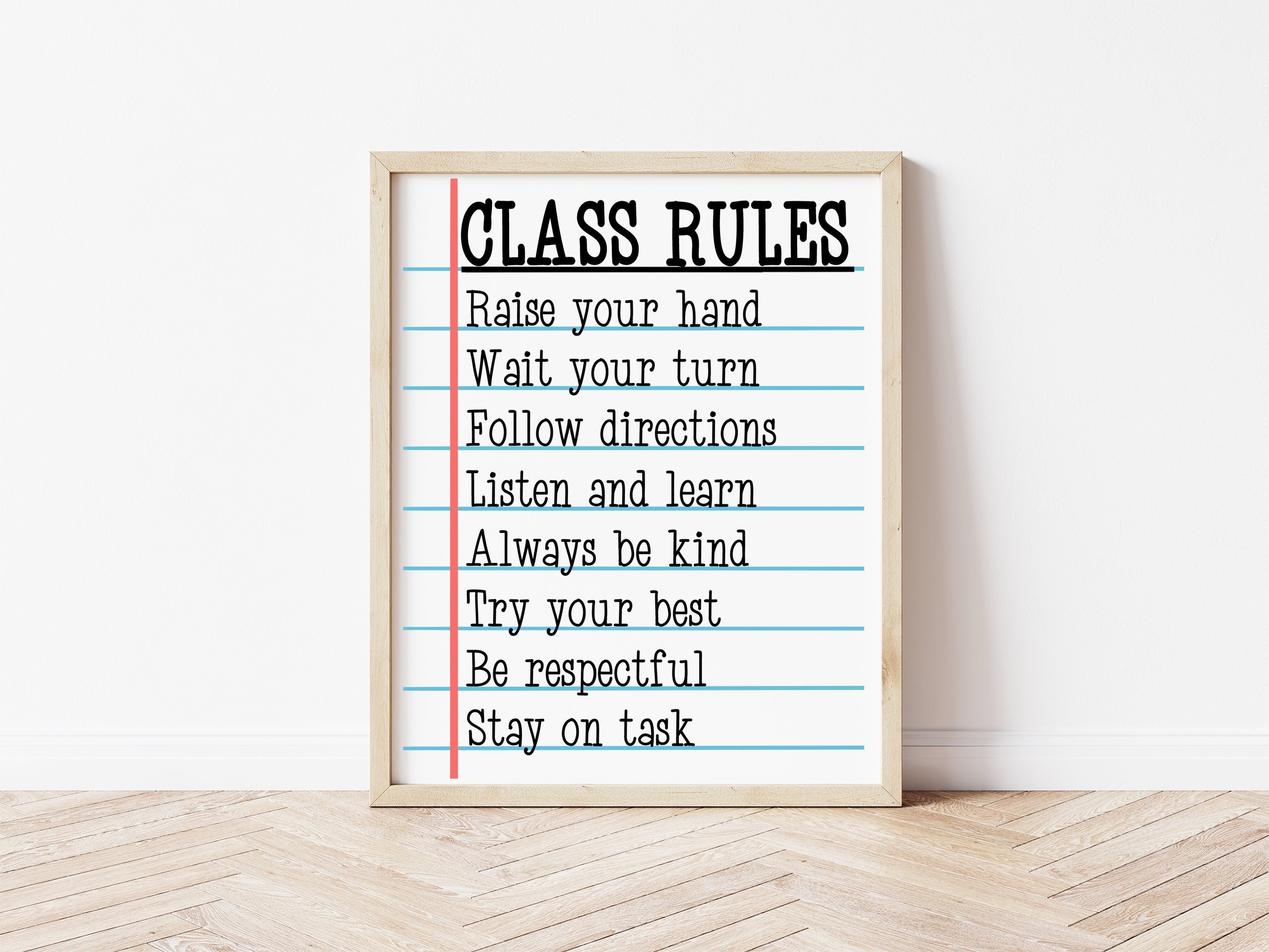 Class Rules Digital Download, Classroom Rules Printable, Class Rules ...