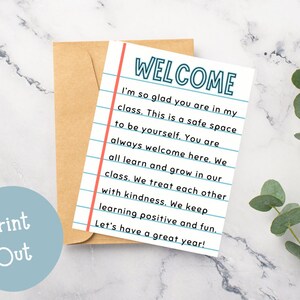 Welcome Letter From Teacher - First Day of School Printable | Welcome ...