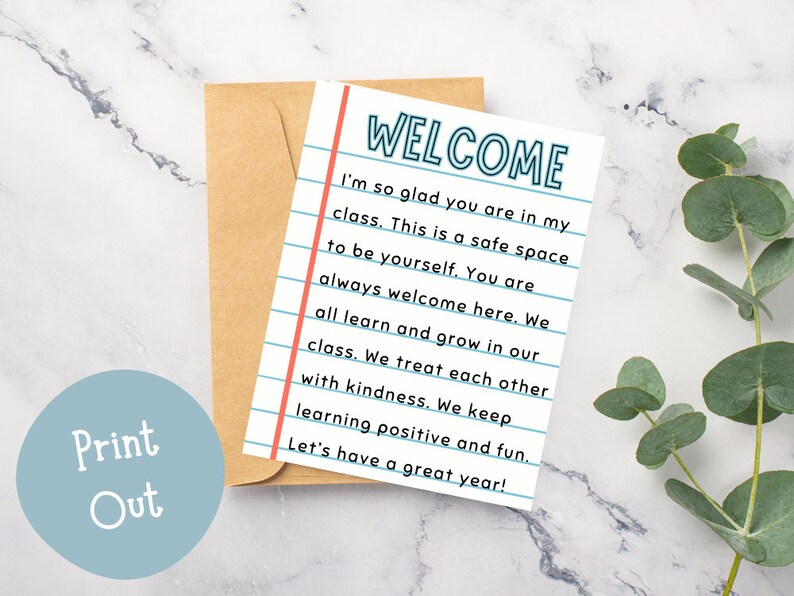 Welcome Letter From Teacher - First Day of School Printable | Welcome ...
