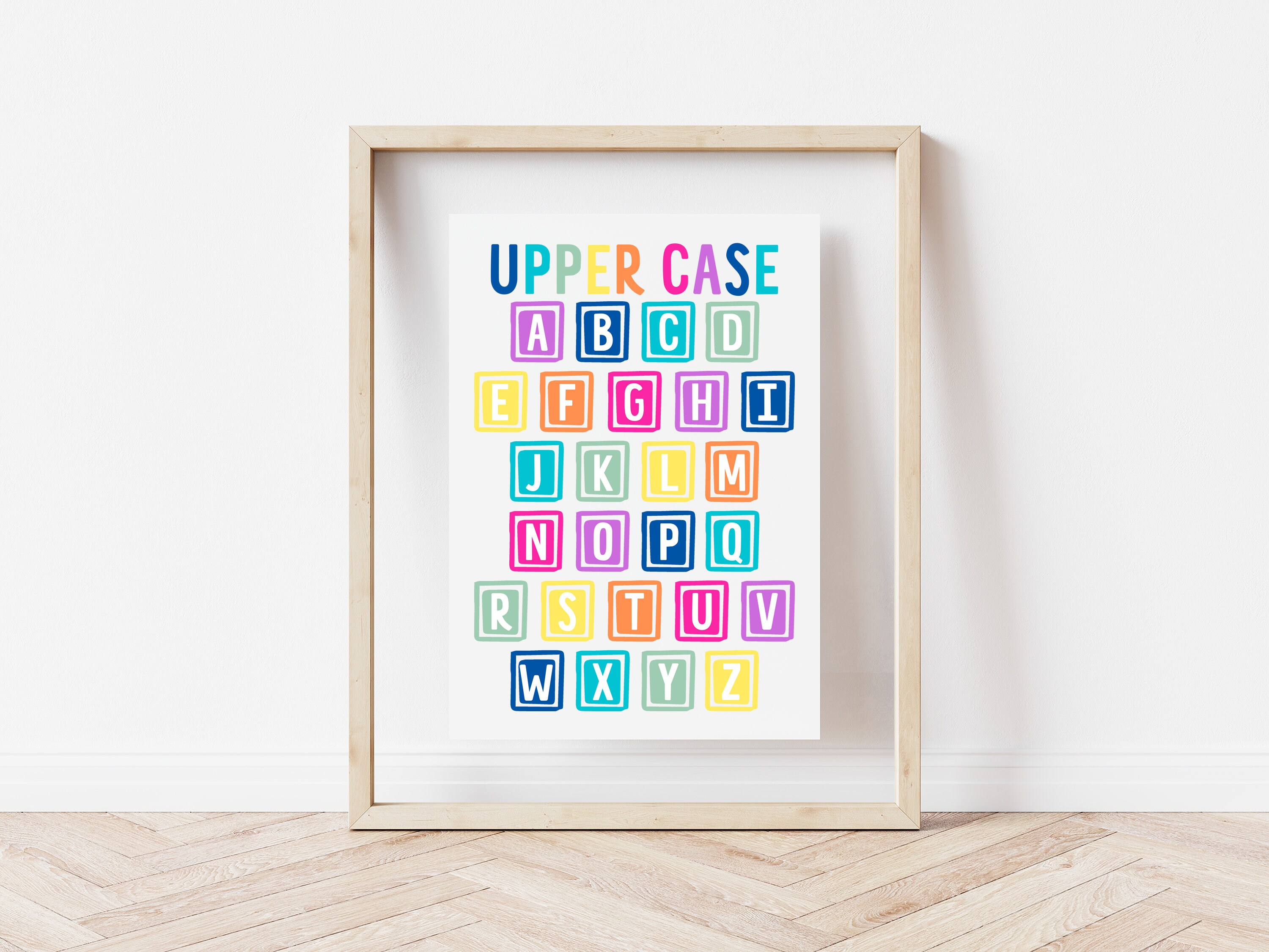 Bright Colorful Alphabet Posters Colorful Alphabet Art - Etsy