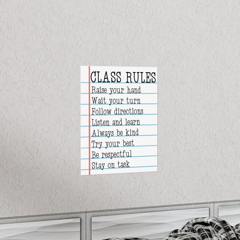 Classroom Rules Poster Class Expectation Teaching Posters - Etsy