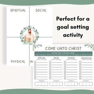 Look Unto Christ Printables, 2025 LDS Goal Setting, Youth Goals ...