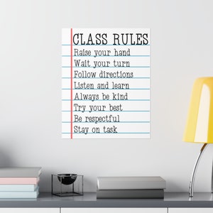 Educational Poster, Homeschool Posters, Class Rules, Montessori Decor ...