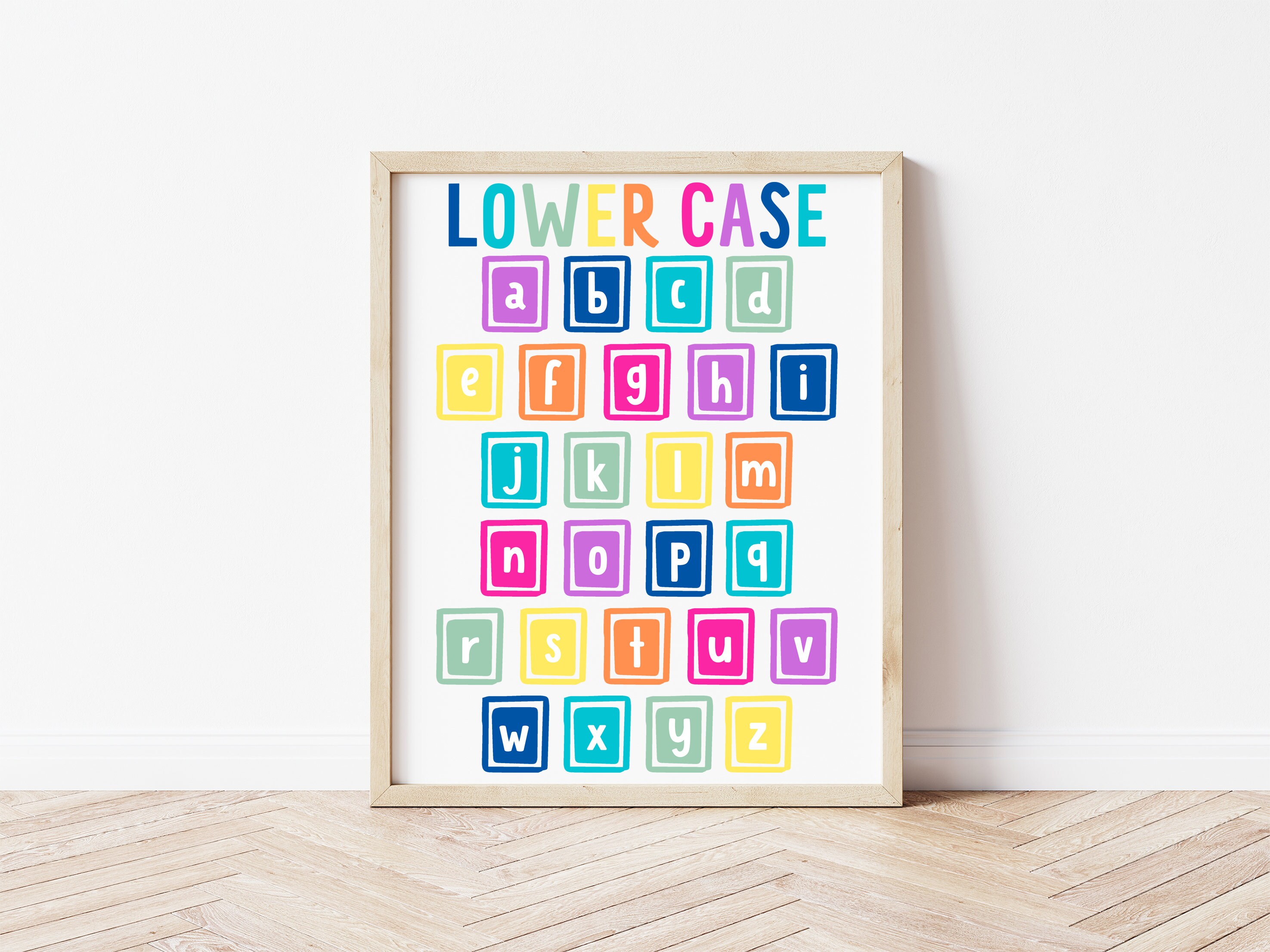 Bright Colorful Alphabet Posters Colorful Alphabet Art - Etsy