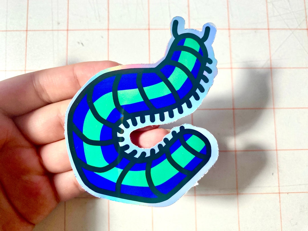 Millipede Sticker | 3" Holo or Matte Weirdcore Decal - Etsy