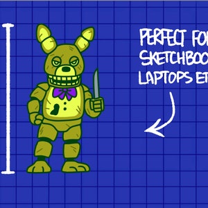 Fnaf Springtrap Sticker | Five Nights at Freddys Sticker | Springtrap ...