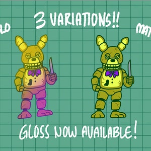 Fnaf Springtrap Sticker | Five Nights at Freddys Sticker | Springtrap ...
