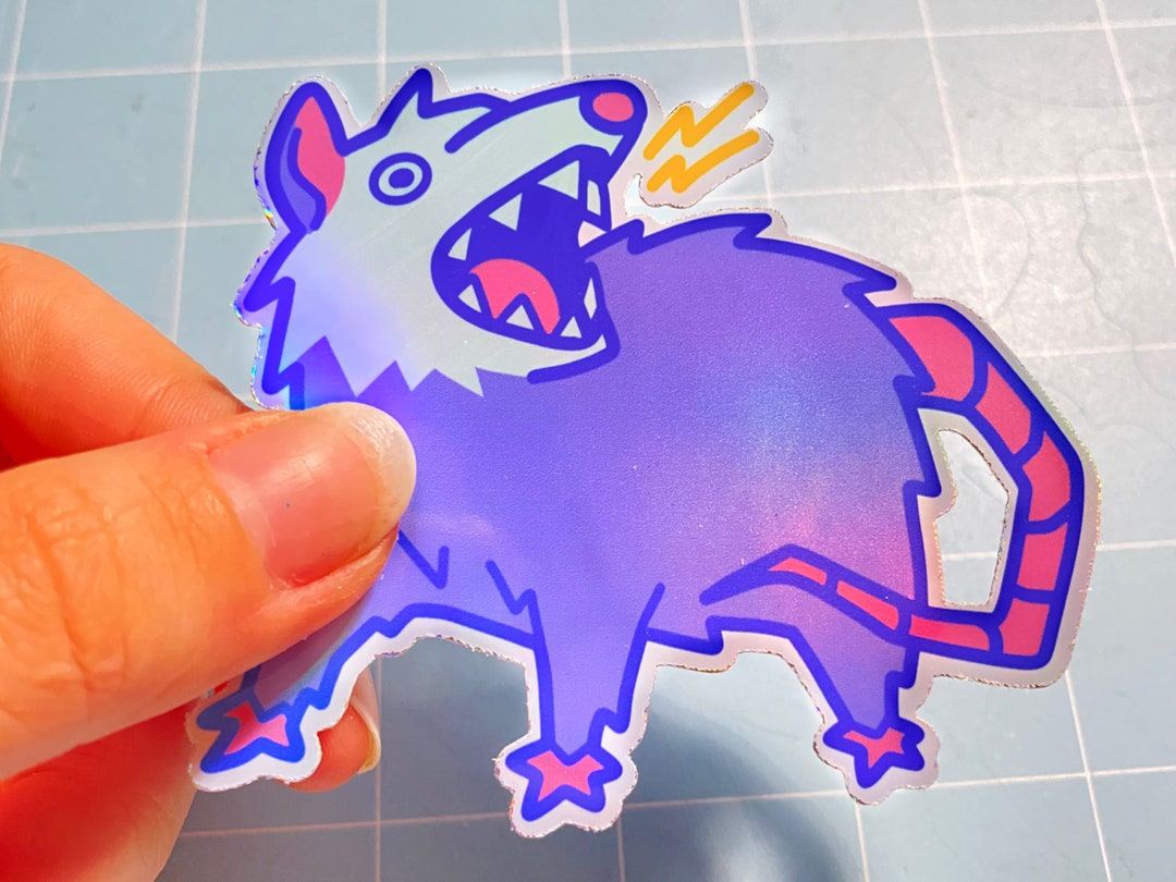 Funny Possum Sticker | Holographic Vinyl Decal - Etsy