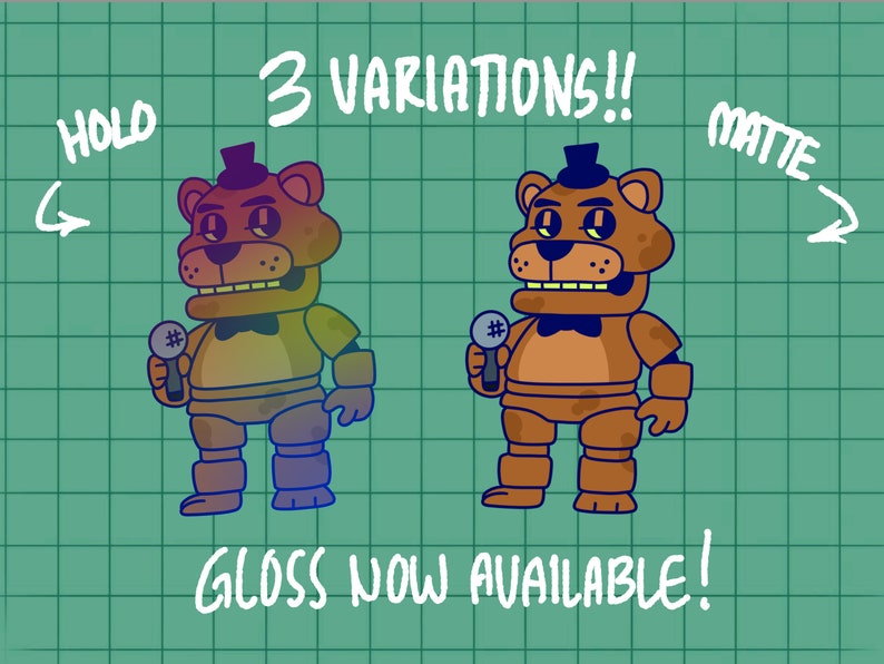 Fnaf Freddy Fazbear Sticker | Five Nights at Freddy's Fan Sticker Decal ...